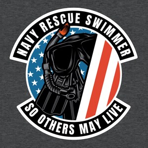 Navy Rescue Swimmer Mask Fins and Snorkel Sticker - Etsy