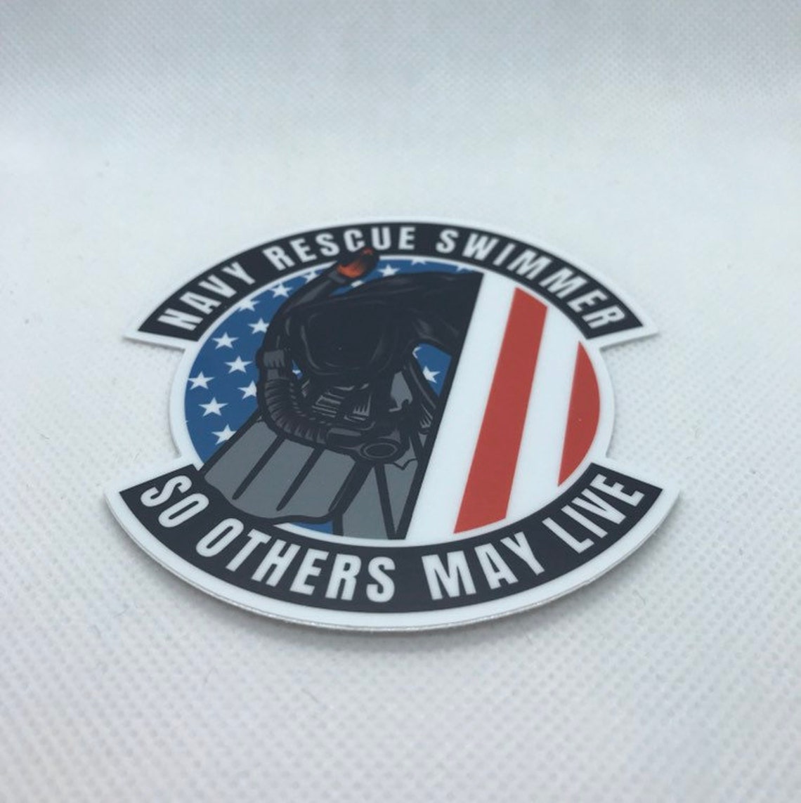 Navy Rescue Swimmer Mask Fins and Snorkel Sticker - Etsy