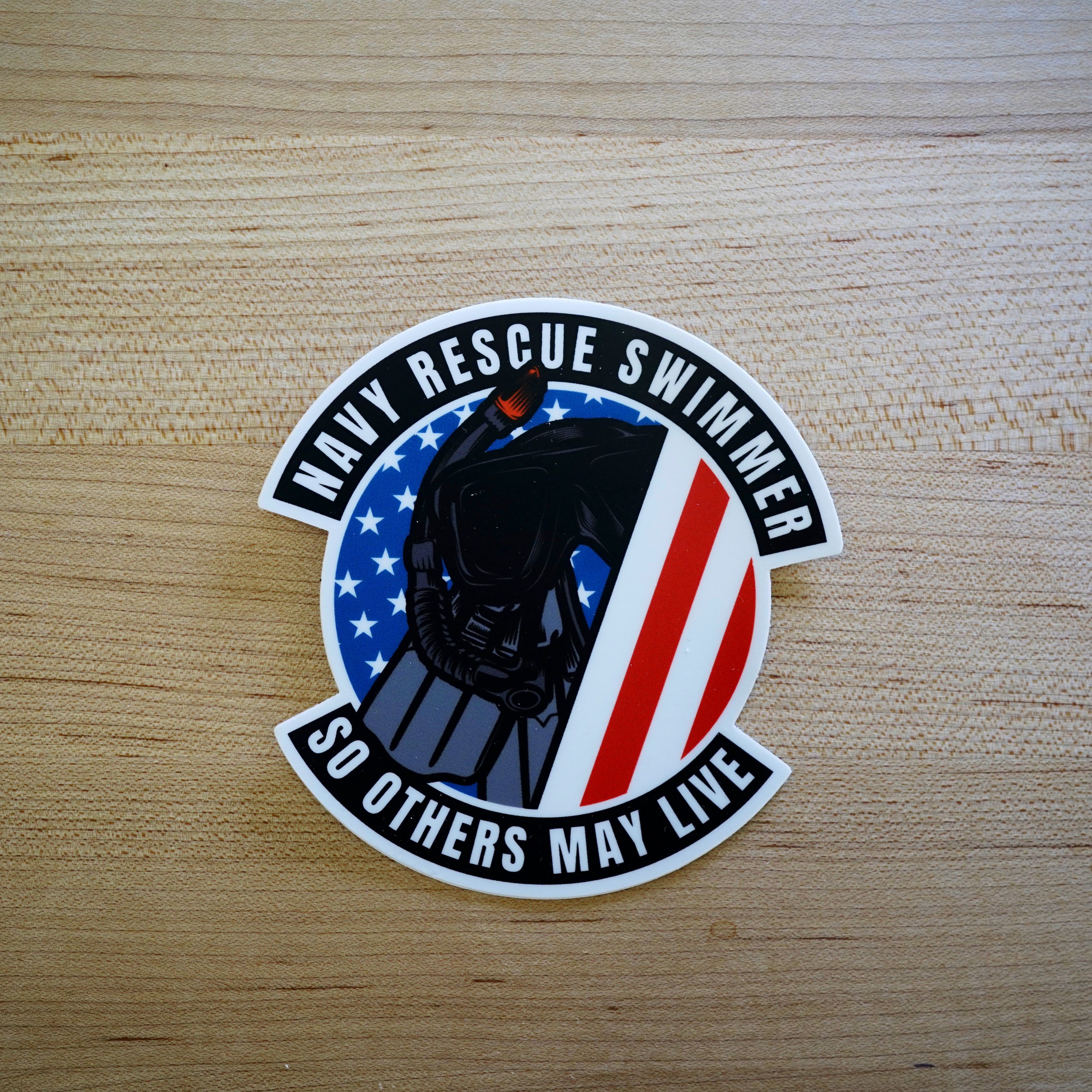 Navy Rescue Swimmer Mask Fins and Snorkel Sticker - Etsy