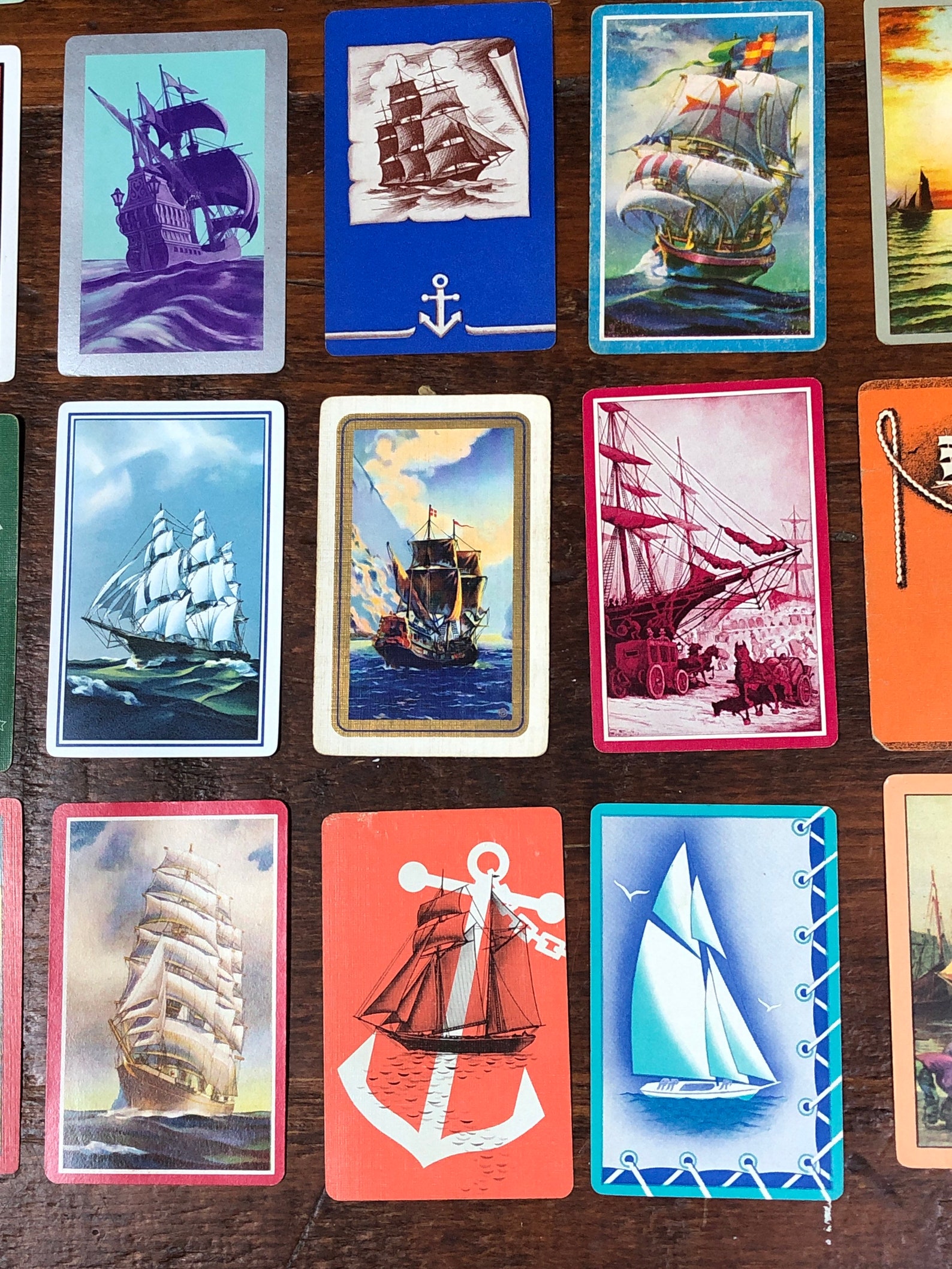 Lot of 25 Vintage Playing Cards Tall Ships Pirate Ships and | Etsy