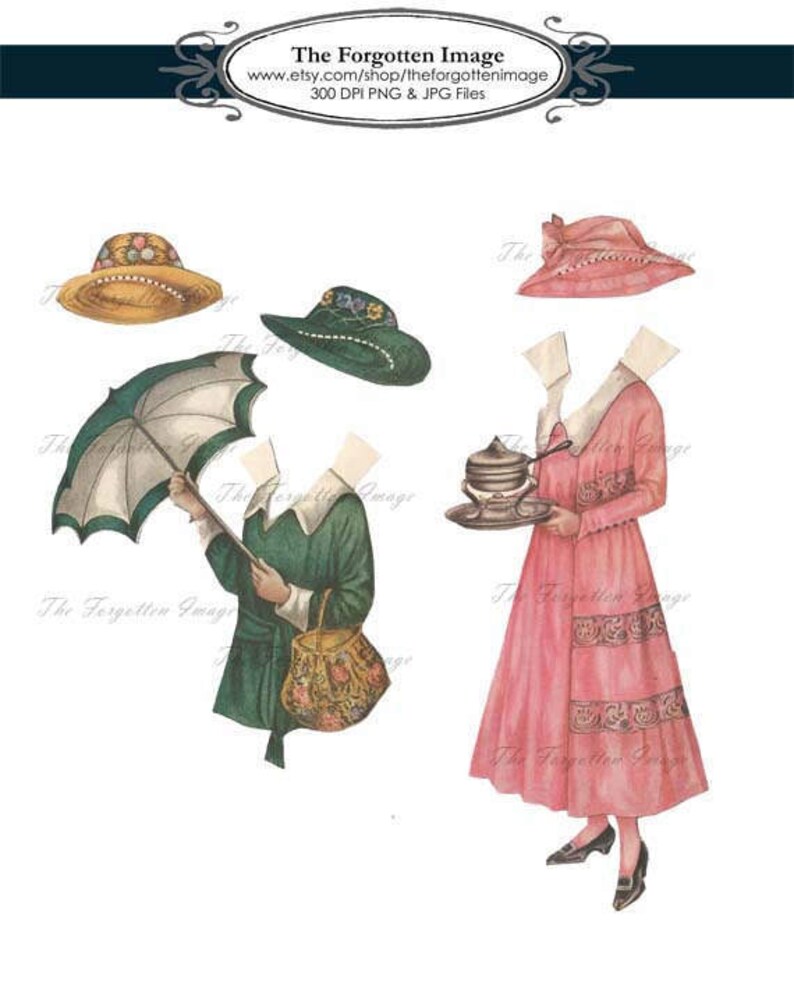 Digital Woman Graduation Paper Dolls 1920s Printable Digital - Etsy