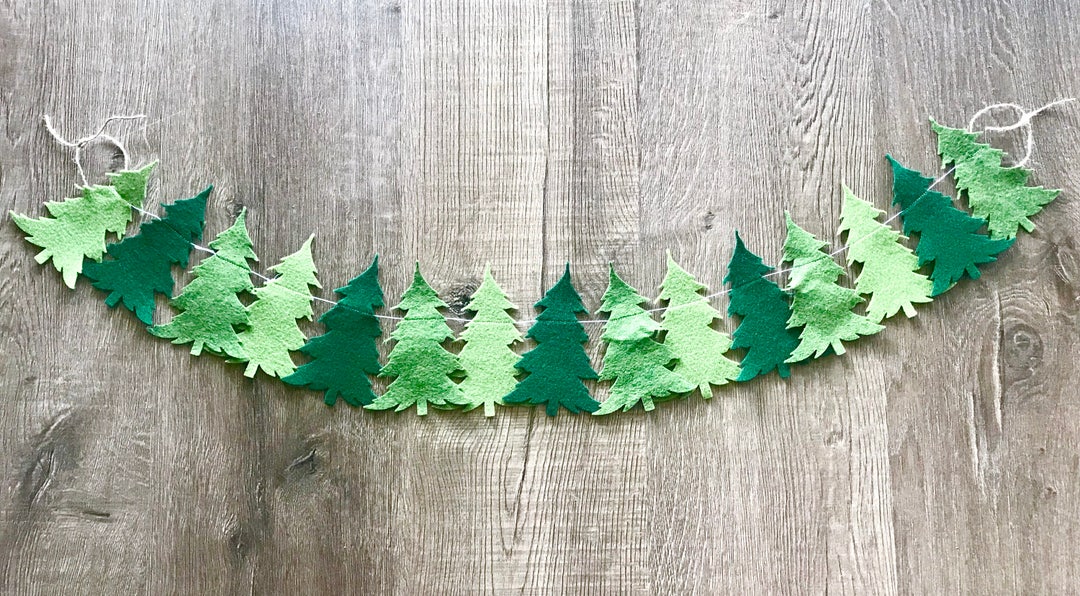 Christmas Tree Garland // Christmas Tree Banner // Christmas Decor ...