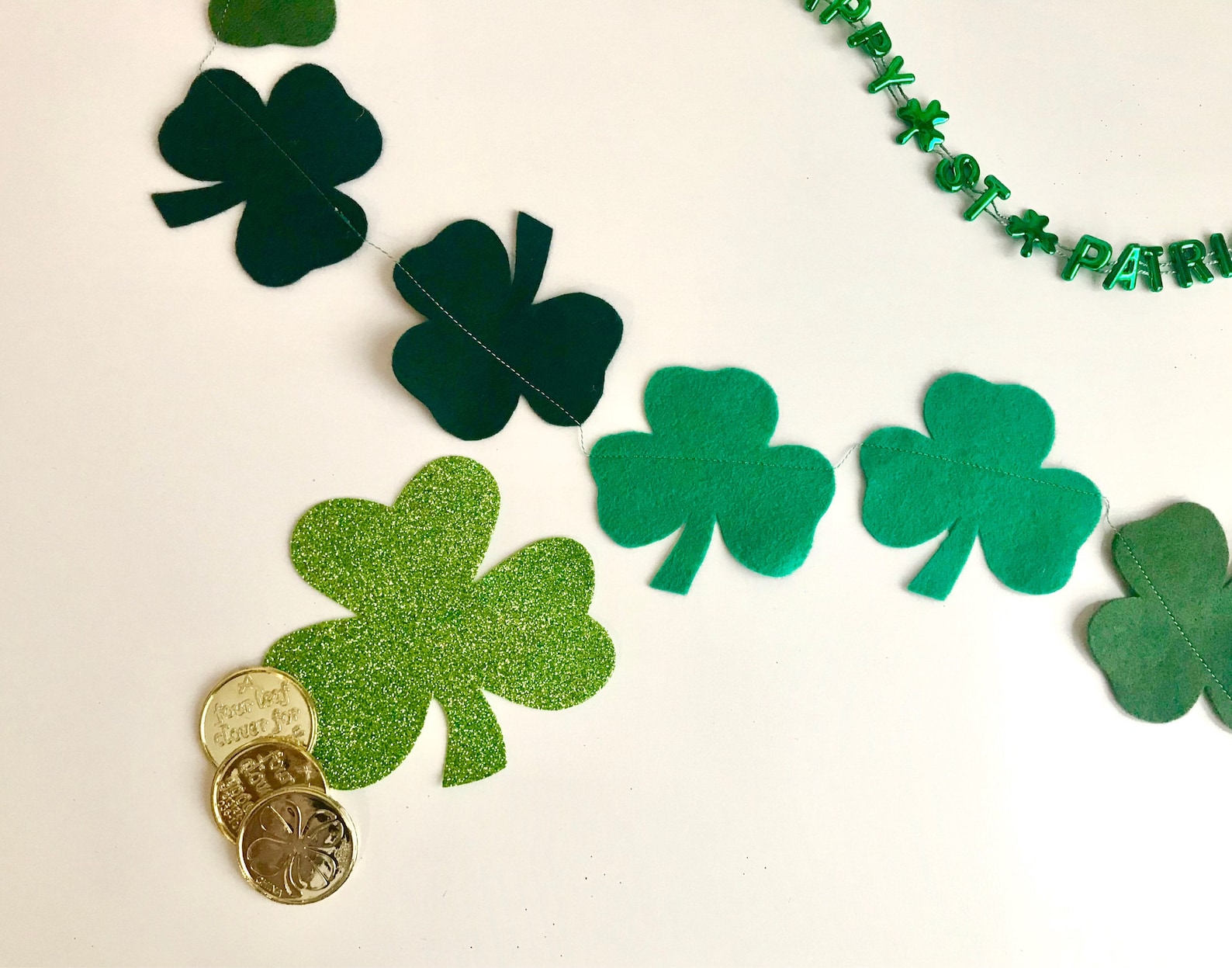 Shamrock Garland // Clover Garland // St. Patty's Day Garland // St ...
