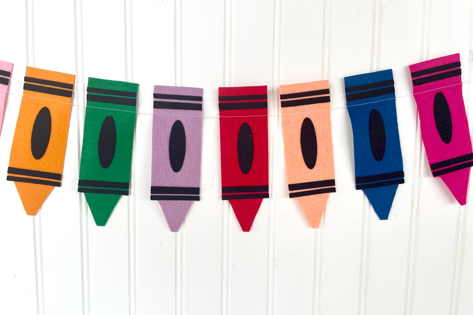 Crayon Garland // Crayon Decor // Felt Crayons // Back to - Etsy
