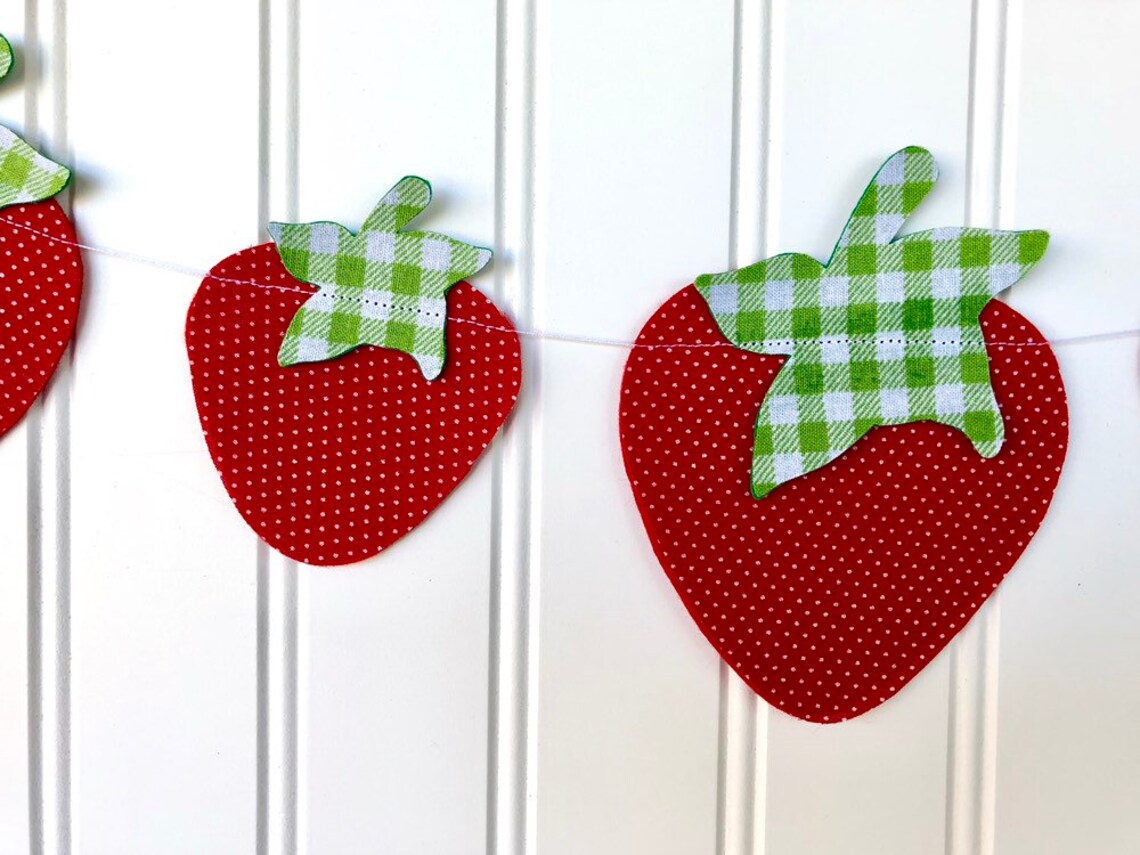 Strawberry Garland // Strawberry Banner // Strawberry Decor ...