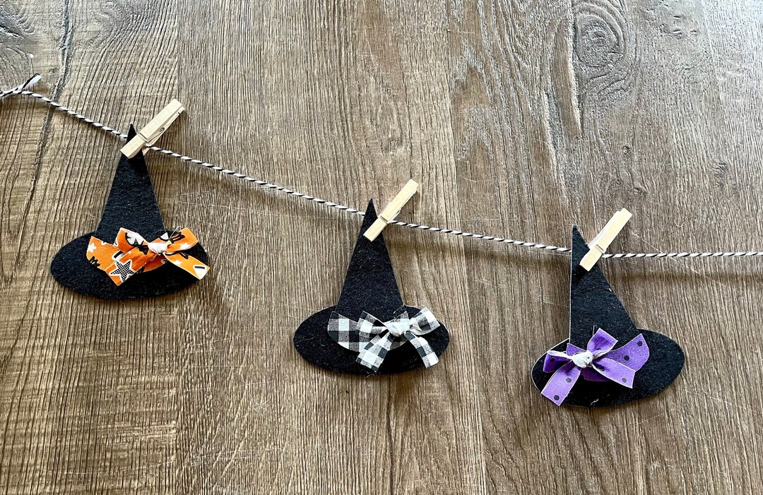 Witches Hat Garland // Halloween Garland // Witch Decor // Halloween ...