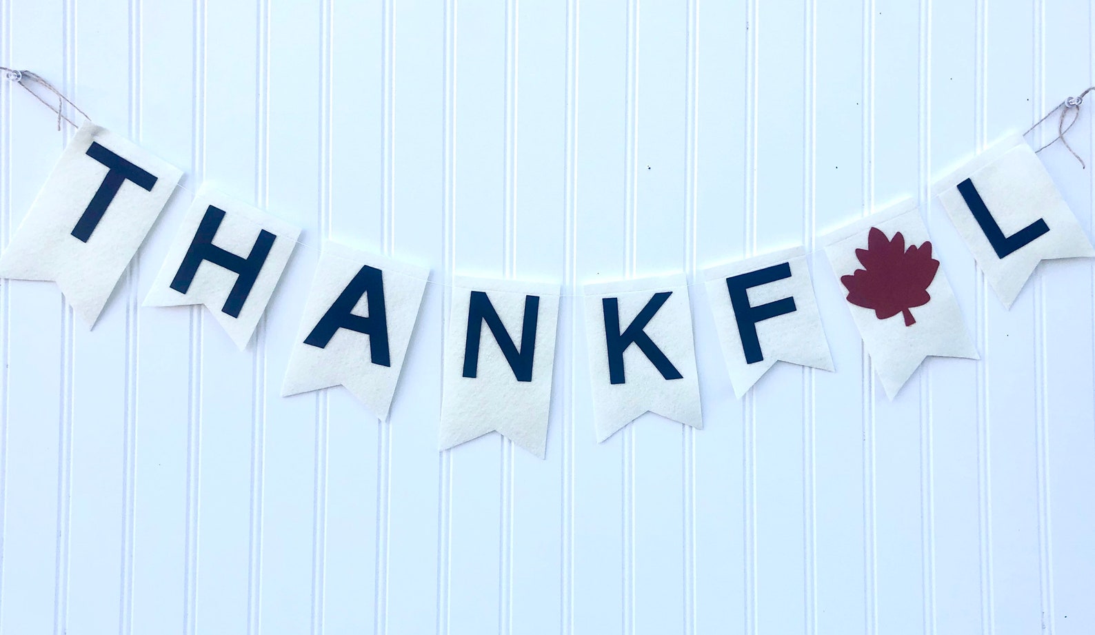 Thankful Pennant Banner // Thanksgiving Pennant Banner // - Etsy