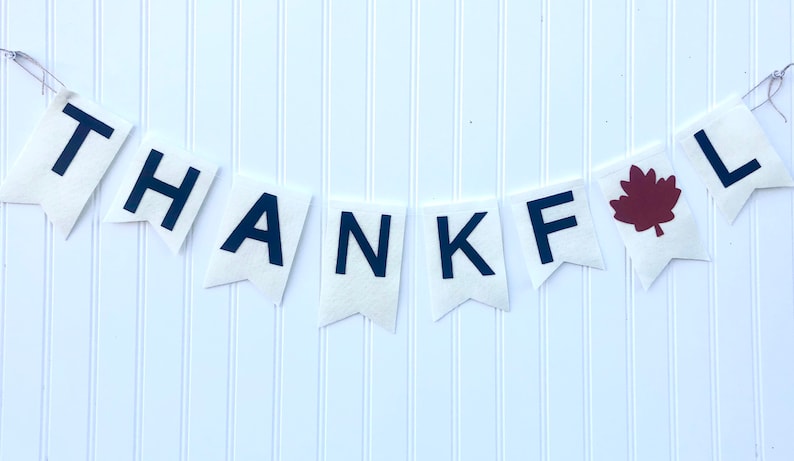 Thankful Pennant Banner // Thanksgiving Pennant Banner // - Etsy