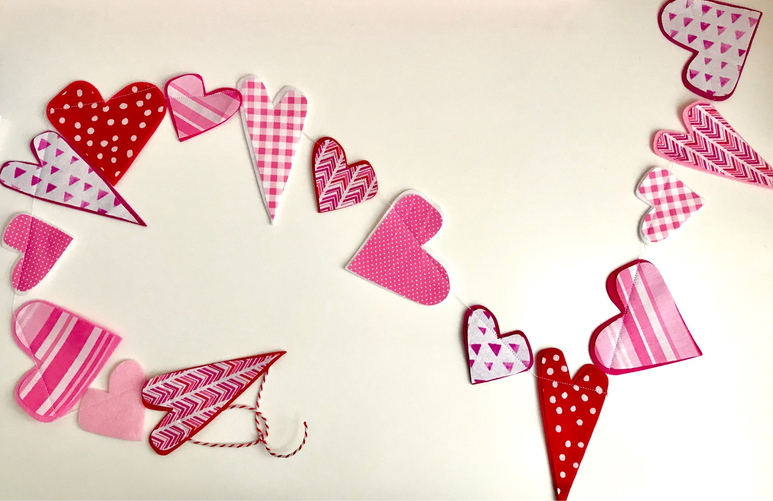 Heart Garland // Valentine's Day Garland // - Etsy