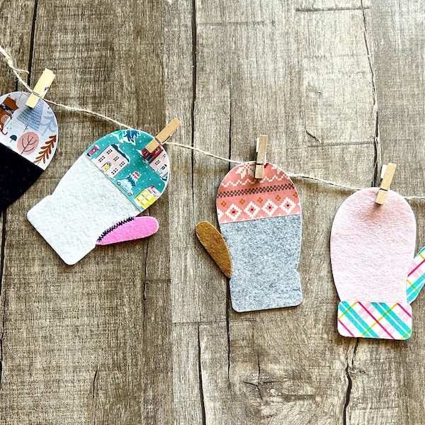 Mitten Garland - Etsy