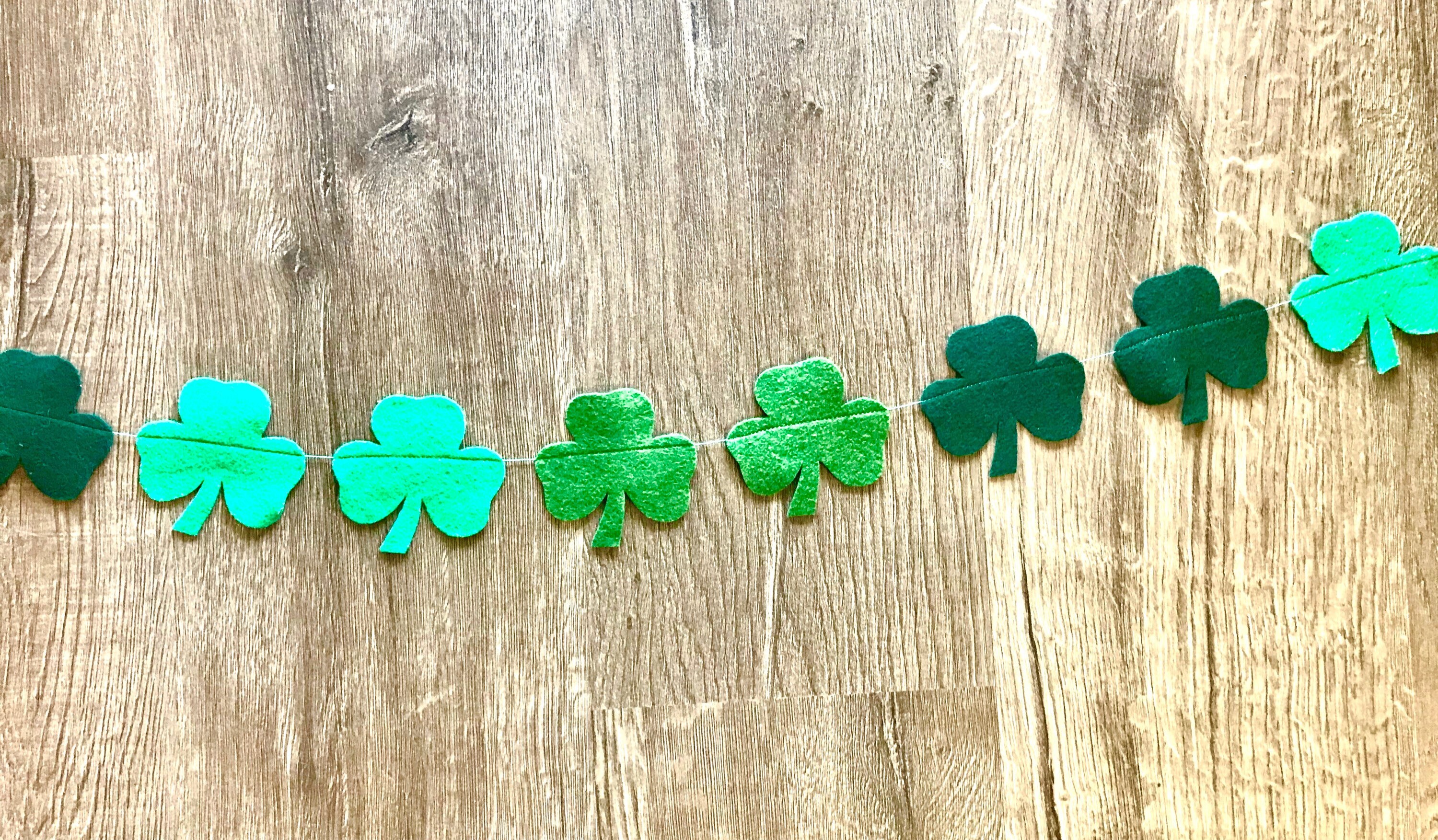 Shamrock Garland // Clover Garland // St. Patty's Day Garland // St ...