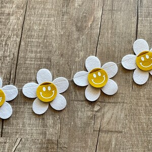 Groovy Flower Garland // Smiley Flower Garland //. Smiley Face | Etsy