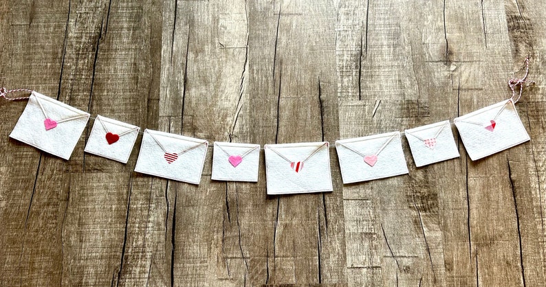 Love Letters Garland // Love Letters // Love Notes // Felt - Etsy