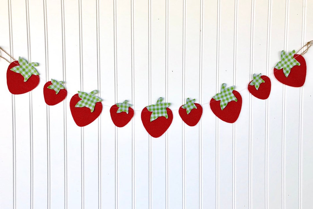 Strawberry Garland // Strawberry Banner // Strawberry Decor ...