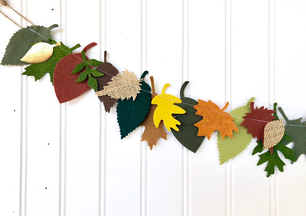 Falling Leaves Garland // Fall Leaves // Fall Garland // Leaf - Etsy