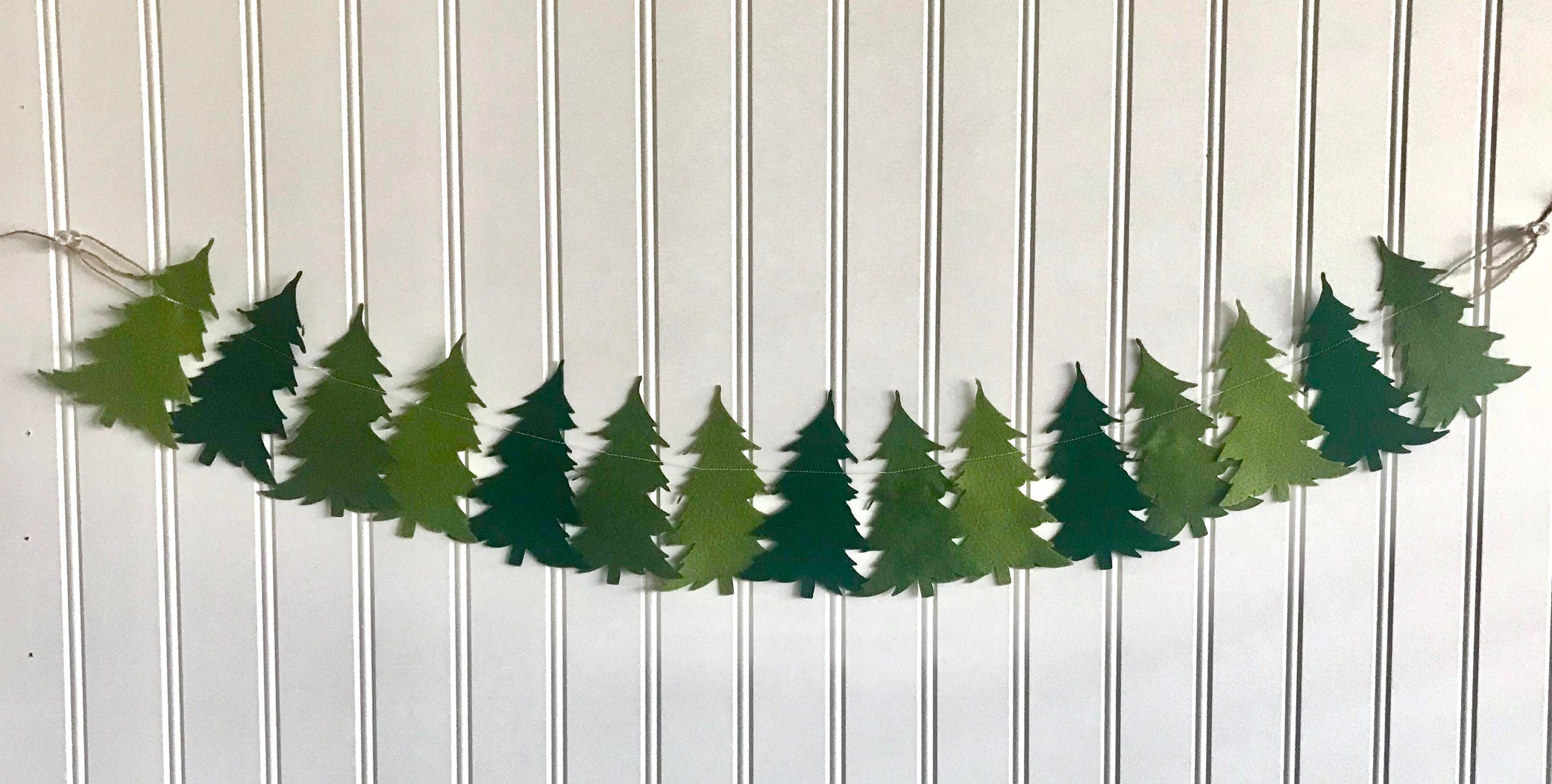 Christmas Tree Garland // Christmas Tree Banner // Christmas - Etsy