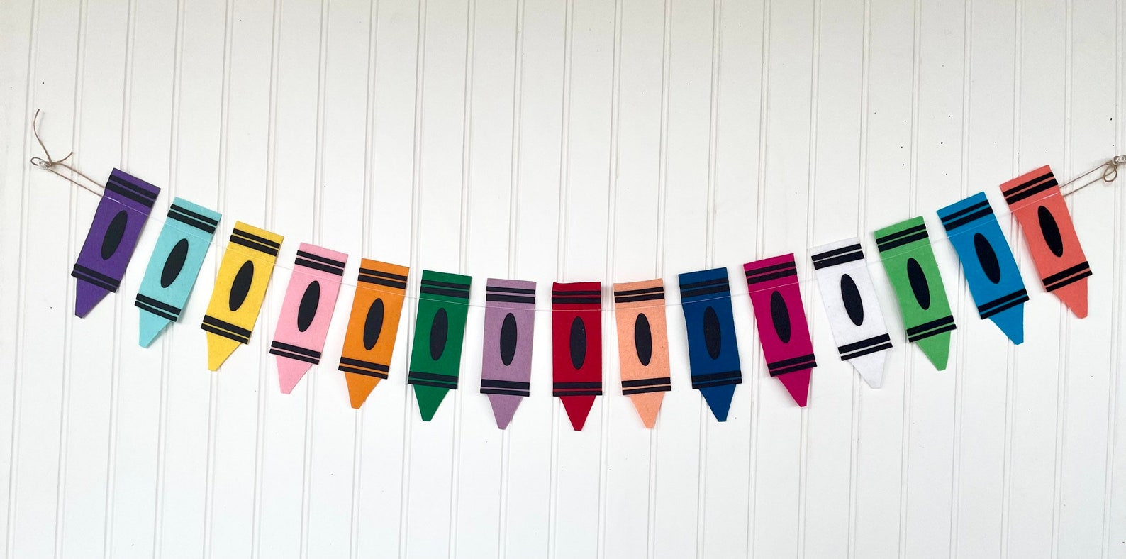 Crayon Garland // Crayon Decor // Felt Crayons // Back to - Etsy