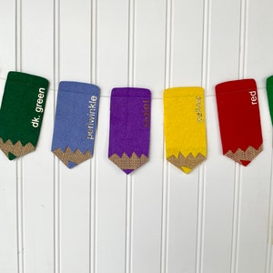 Colored Pencil Garland // Back to School Garland // Classroom Garland ...