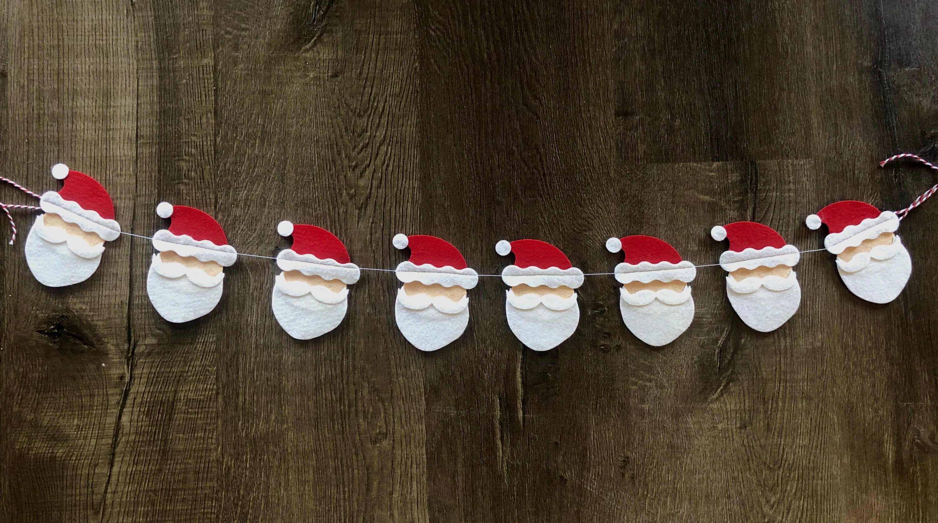 Santa Garland // Jolly Ole Saint Nick Garland // Christmas Garland ...
