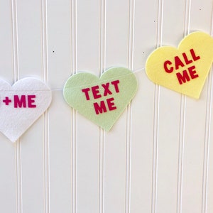 Candy Hearts Garland // Candy Hearts // Heart Garland // Valentine’s ...