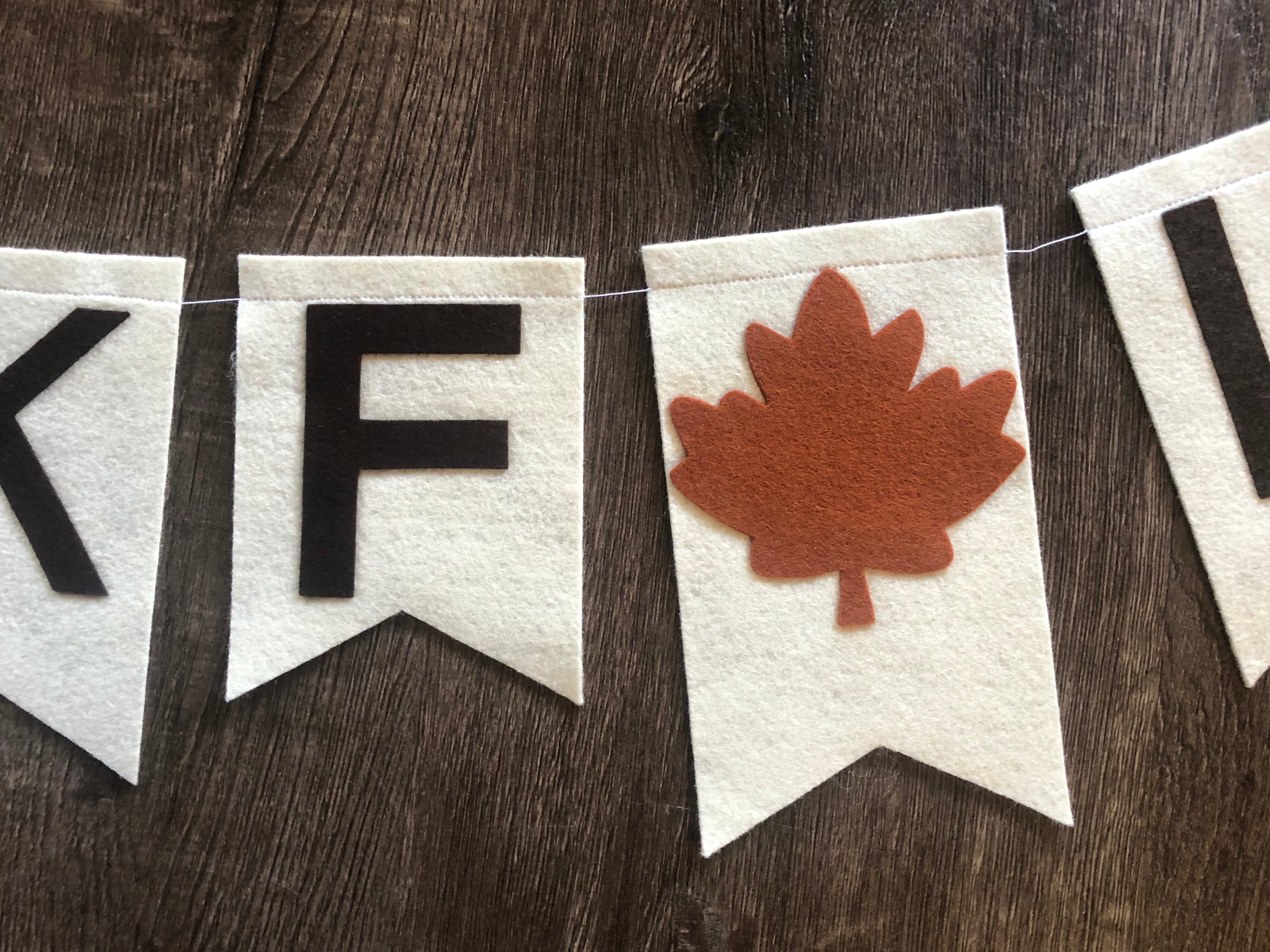 Thankful Pennant Banner // Thanksgiving Pennant Banner // - Etsy