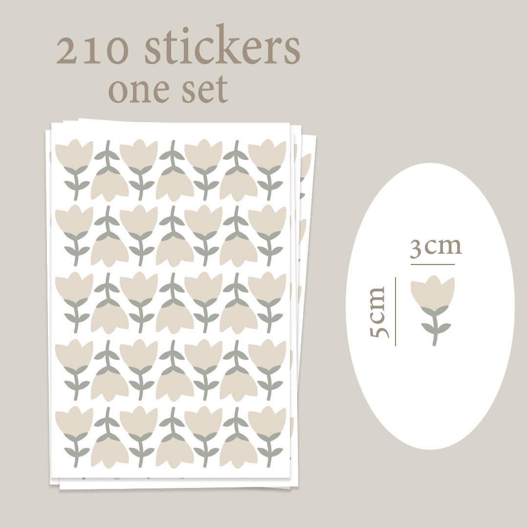 Mini Flowers Decals, Reusable Wall Decals, Fabric Wall Stickers, Kdis ...