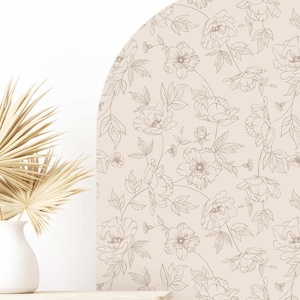 Floral Arch Decals, Peony Arch Wall Sticker, Wall Decals for Kids Room ...