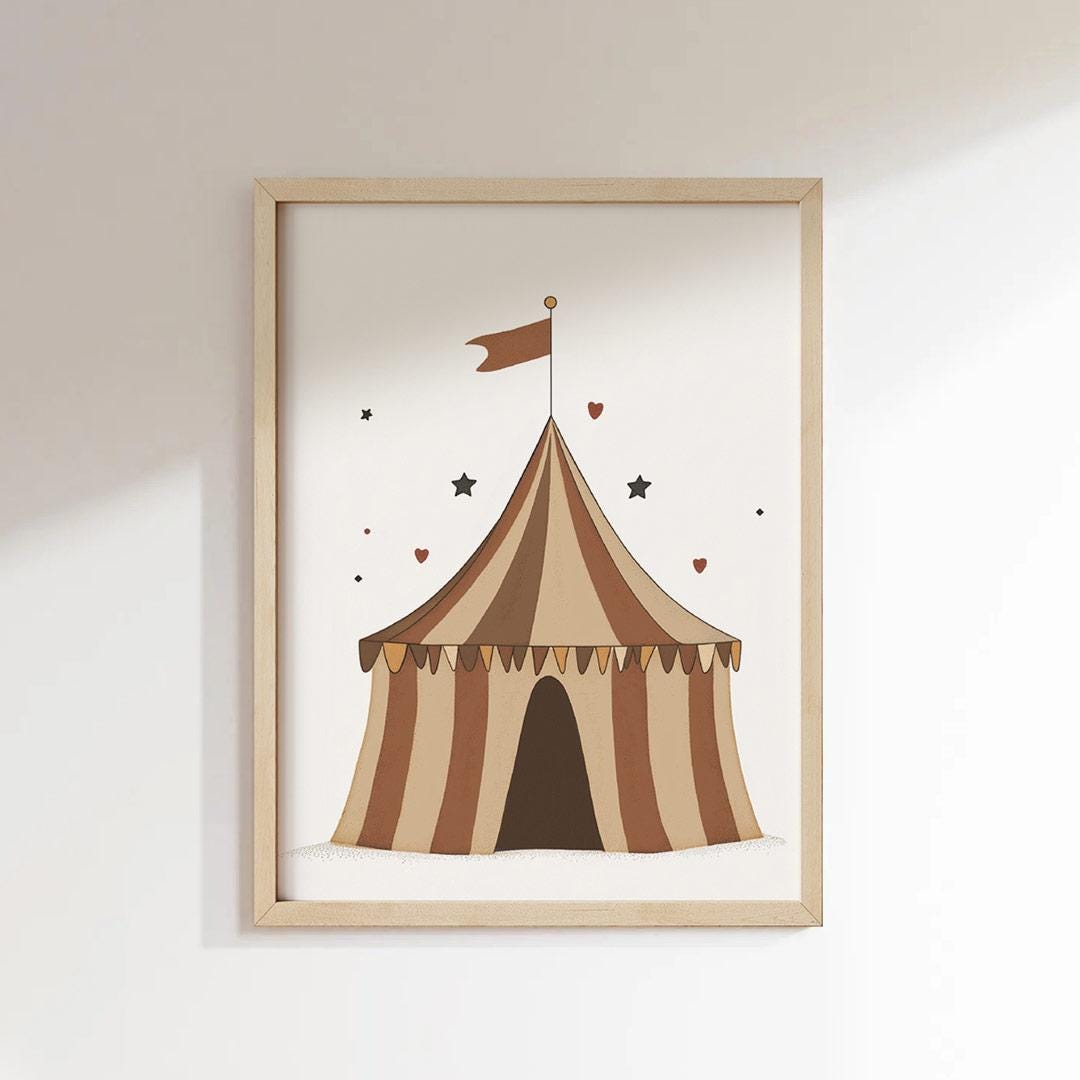 Circus Poster, Circus Tent Canvas, Kids Posters, Kids Prints, Nursery ...
