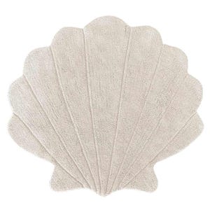 Shell Cream Rug, Pink Cotton Rug, Rug for Kids Room, Shell Carpet ...