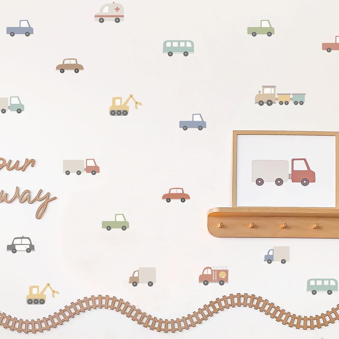 Traffic Wall Stickers, Cars Wall Decals, Trains Decals, Vehicles Wall ...