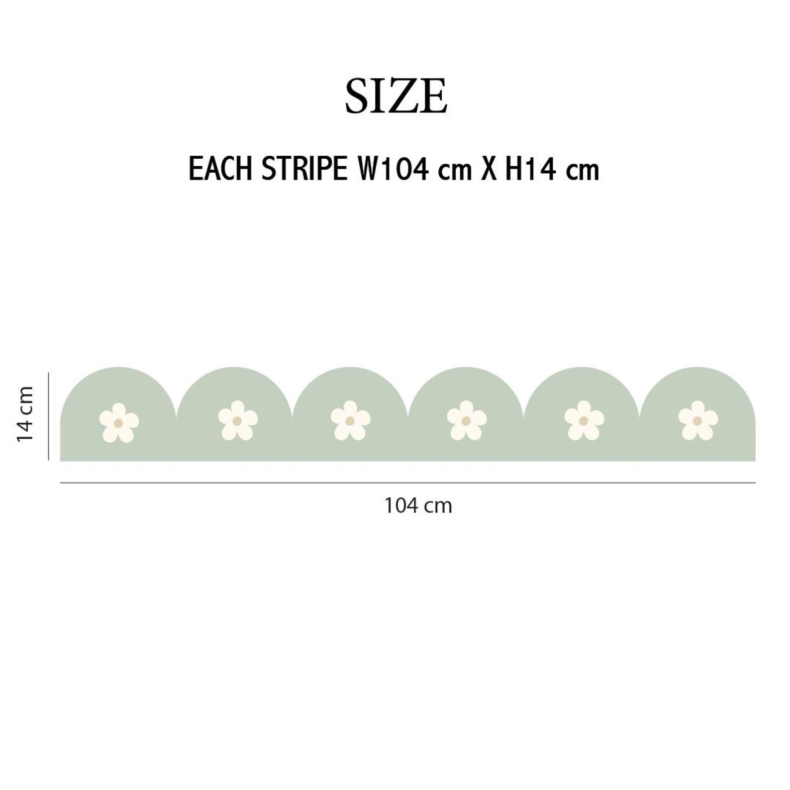 Scalloped DAISY Border Decal, Scalloped Wall Sticker, Scalloped Edge ...