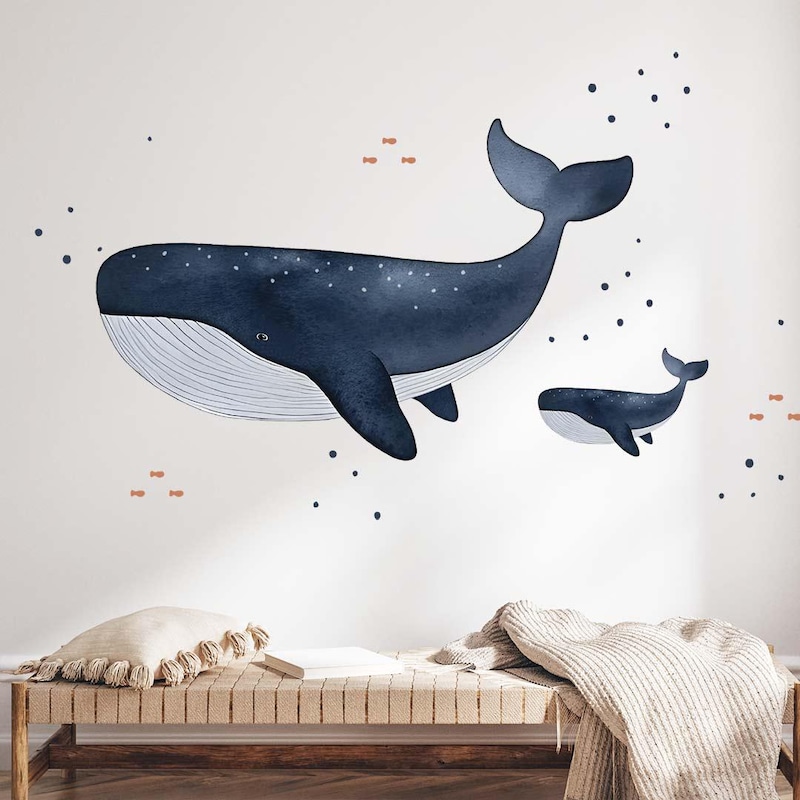 Whale Wall Decal - Etsy
