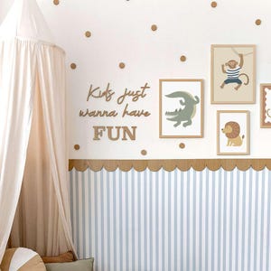 Wooden Sign Kids Just Wanna Have FUN, Wooden Wall Scripts ,kids Room ...