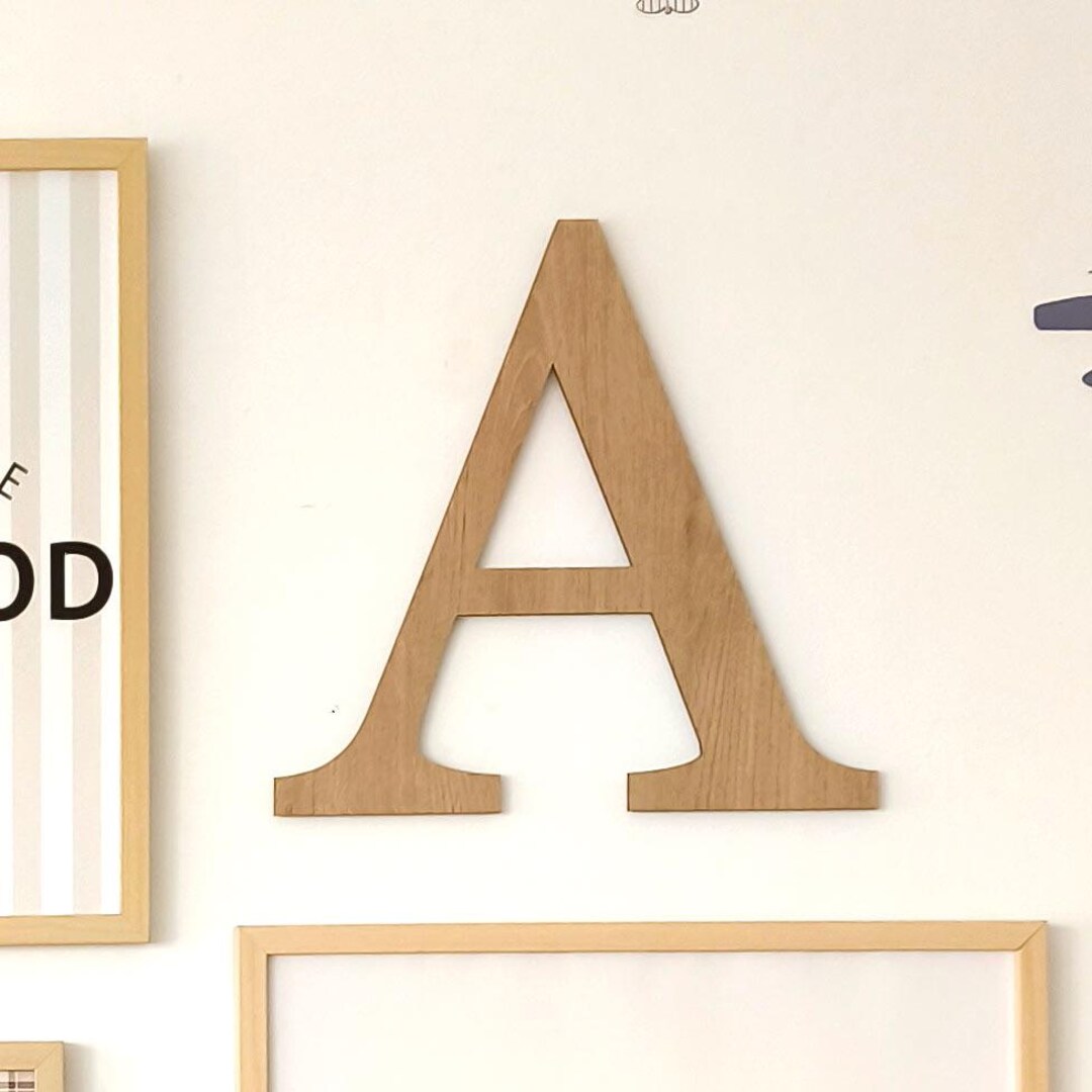 LETTER Wooden Sign, 30CM Name Letter Wood for Mounting Ont He Wall ...