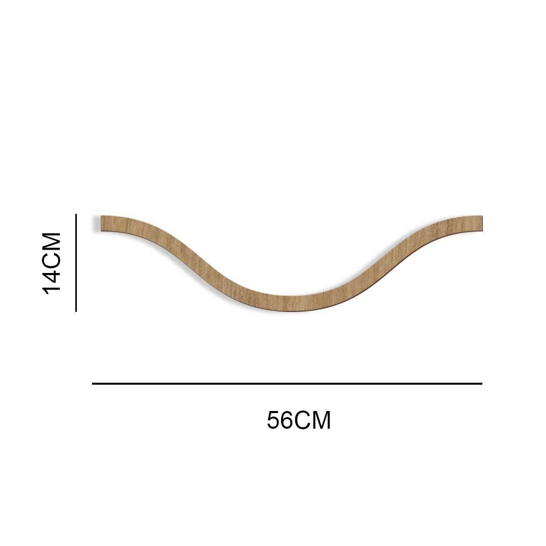 Waves Wall Molding Wood, Wooden Wall Molding, Chair Rail Molding Shaped ...
