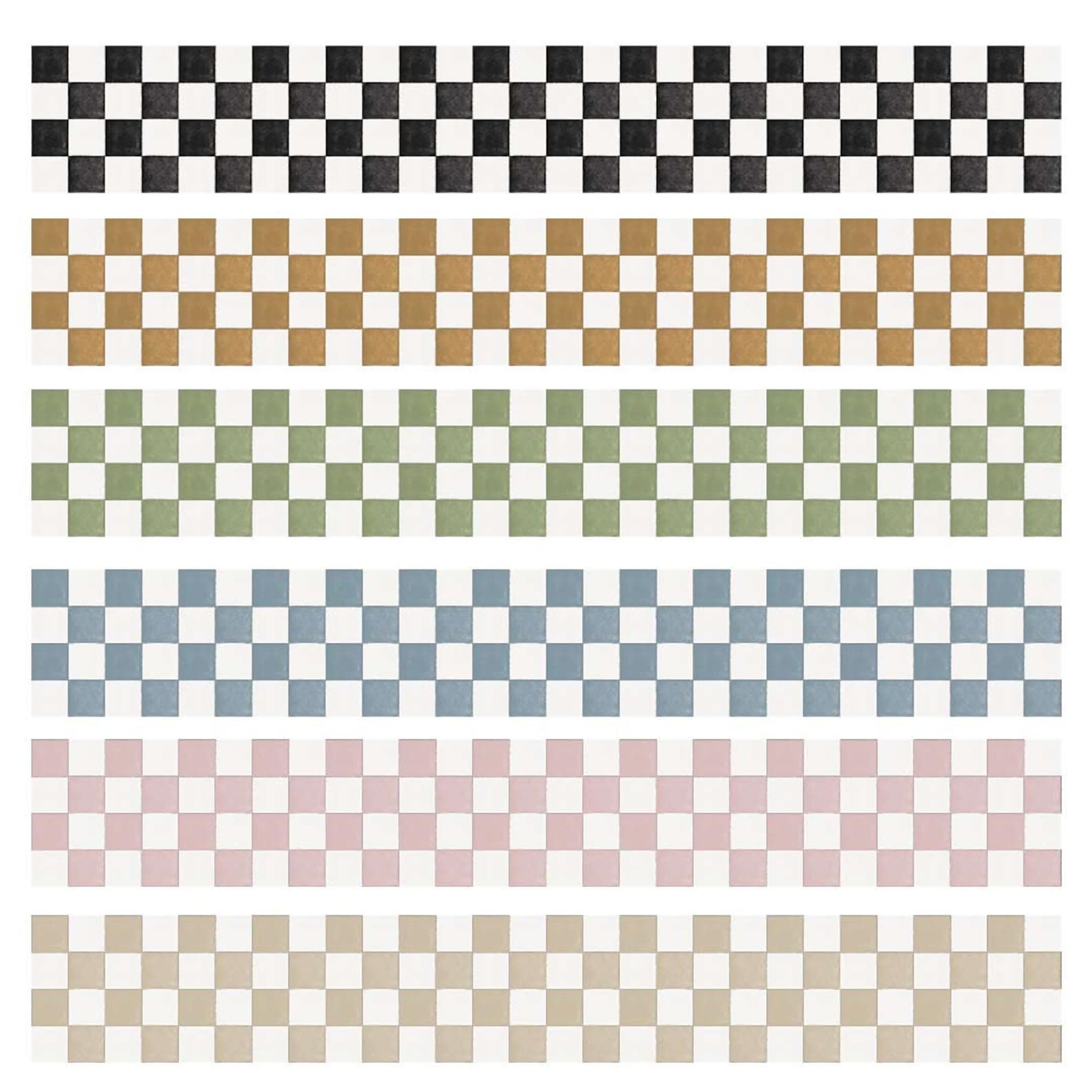 Checker Border Wall Decal, Border Wall Stickers, Removable Fabric Wall ...