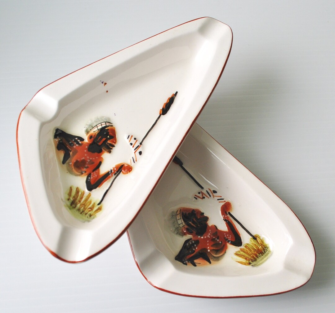 Vintage Mid Century 1960s Ashtrays | Pair | Ceramic | Made in Japan ...