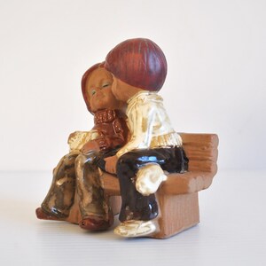 Vintage Retro GEMPO Pottery Kissing Couple Figurine 1970s Era Made in ...