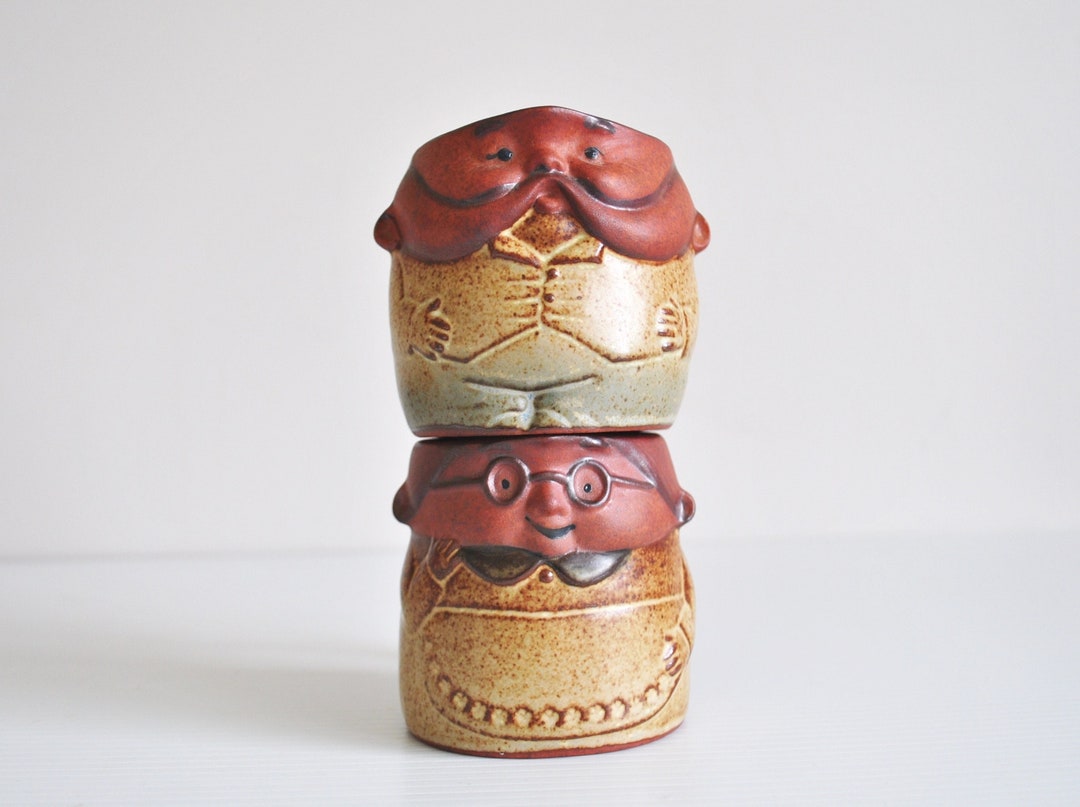 Vintage Retro GEMPO Pottery ma & Pa Coffee Mugs X 2 Made in Japan 1970s ...