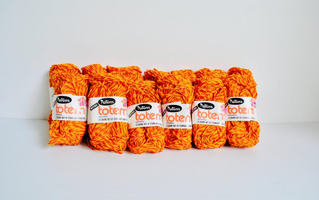 Vintage PATONS "totem" Pure New Wool Balls X 13 | Retro Colours | 25 ...