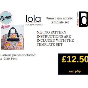 SWOON Lola Bag Pattern, Acrylic Templates, SWOON Patterns, SWOON ...