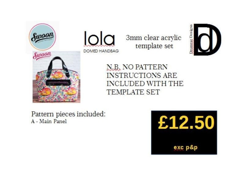 SWOON Lola Bag Pattern, Acrylic Templates, SWOON Patterns, SWOON ...