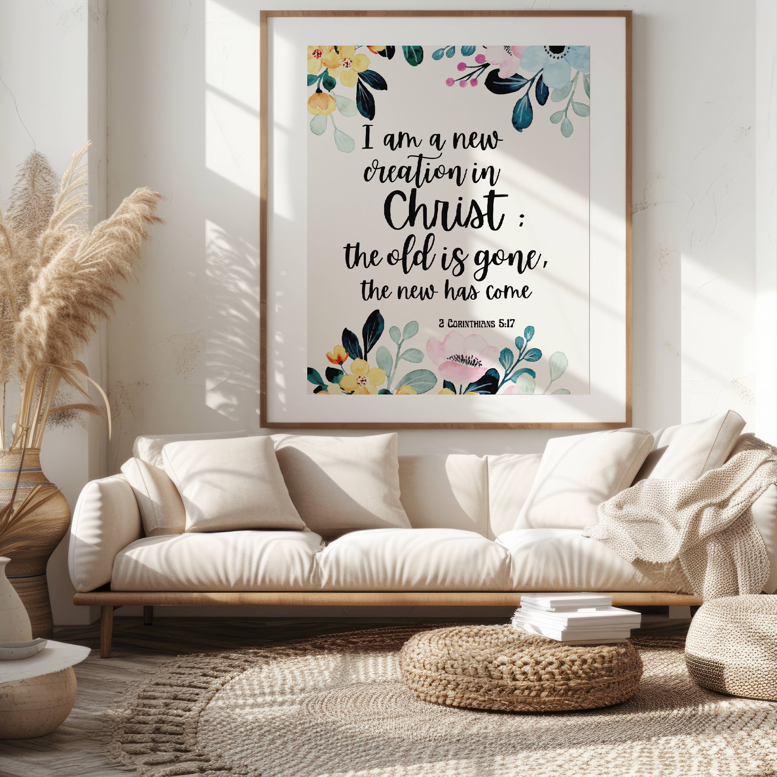Bible Verse Poster | Christian Wall Art | Religious Art | Bible Verse ...