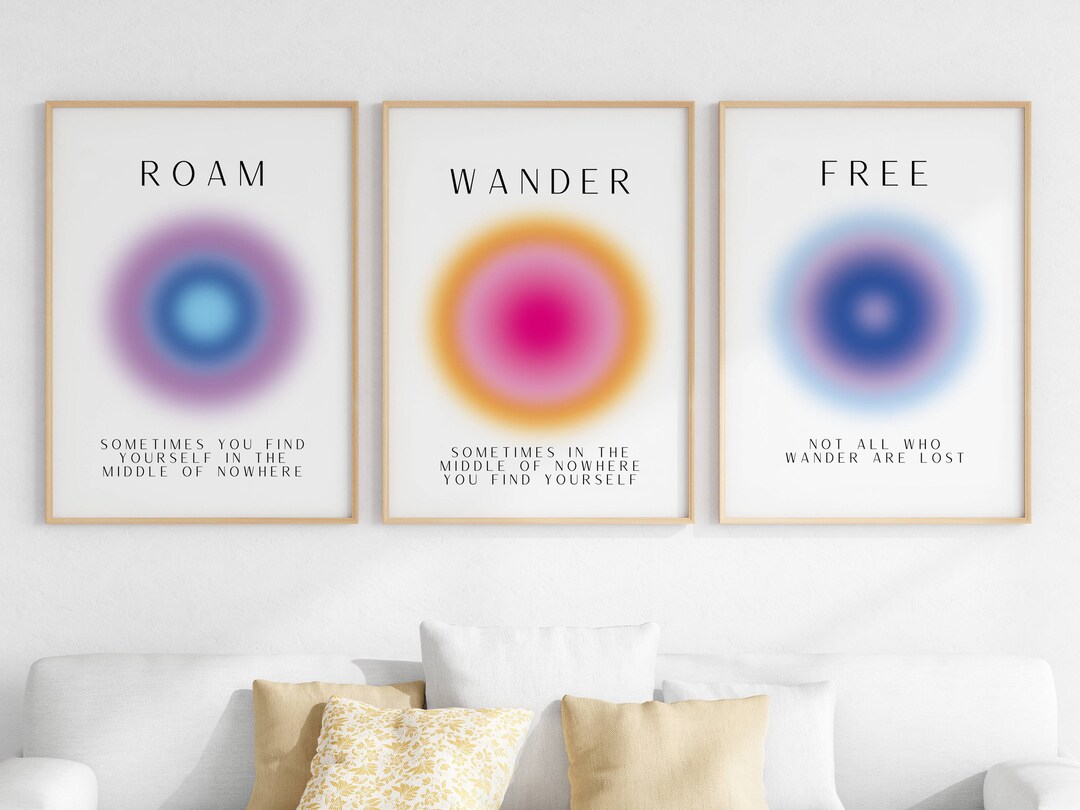 Set of 3 Roam Wander Free Aura Gradient Spiritual Abundance Manifest ...