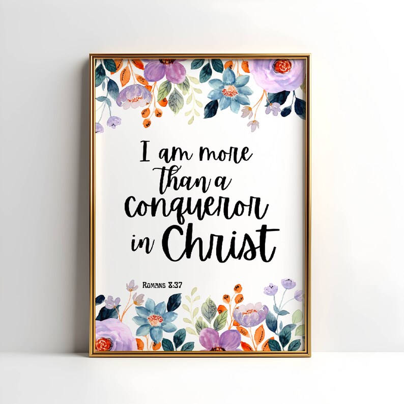 Bible Verse Poster | Christian Wall Art | Religious Art | Bible Verse ...