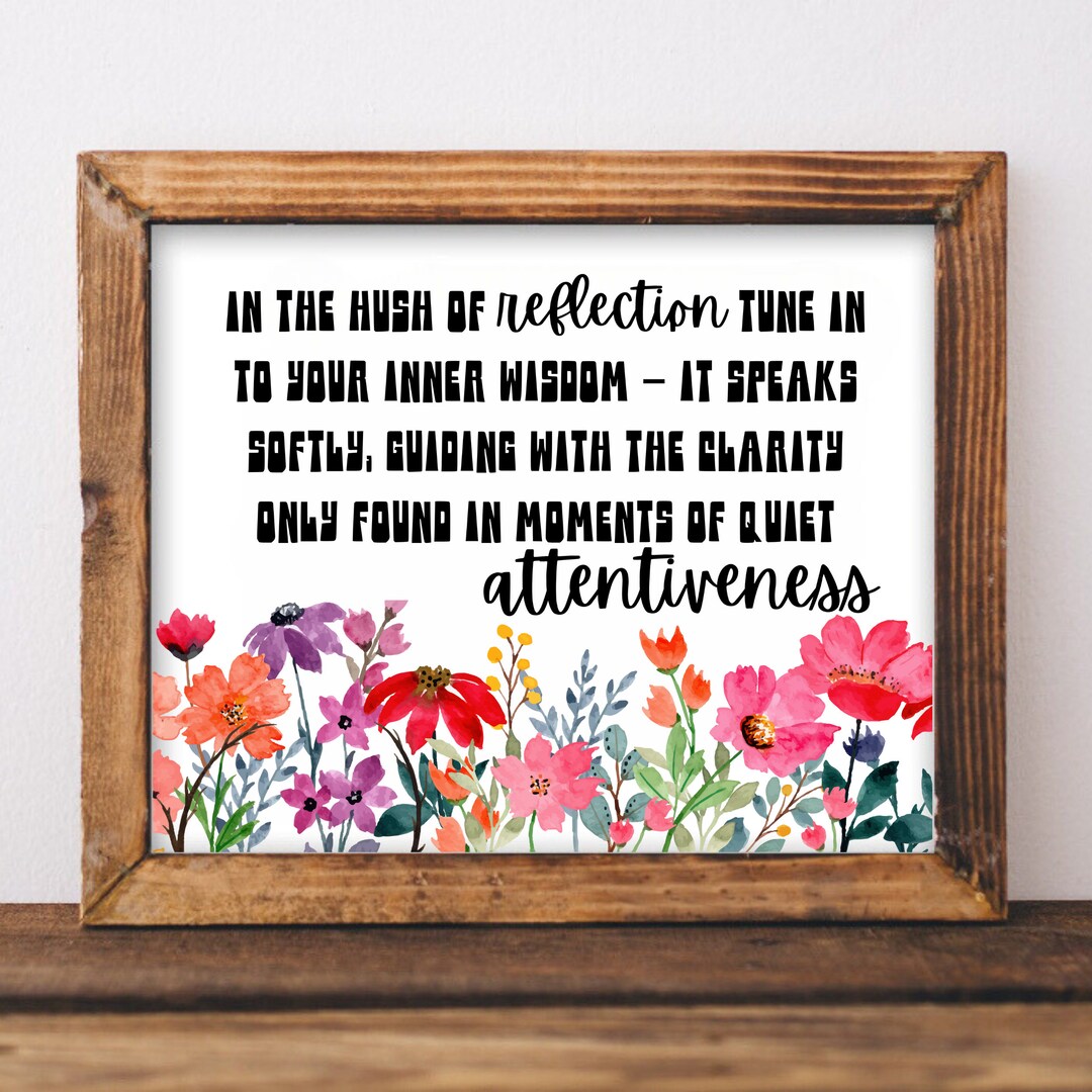 In the Hush of Reflection Printable Wall Art, Home Decor, Floral Art ...