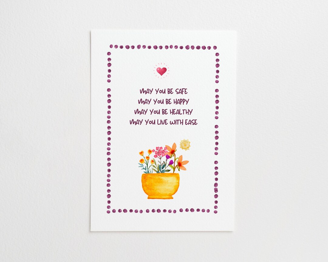 May You Be Safe | Textured Watercolor Paper Poster - Etsy