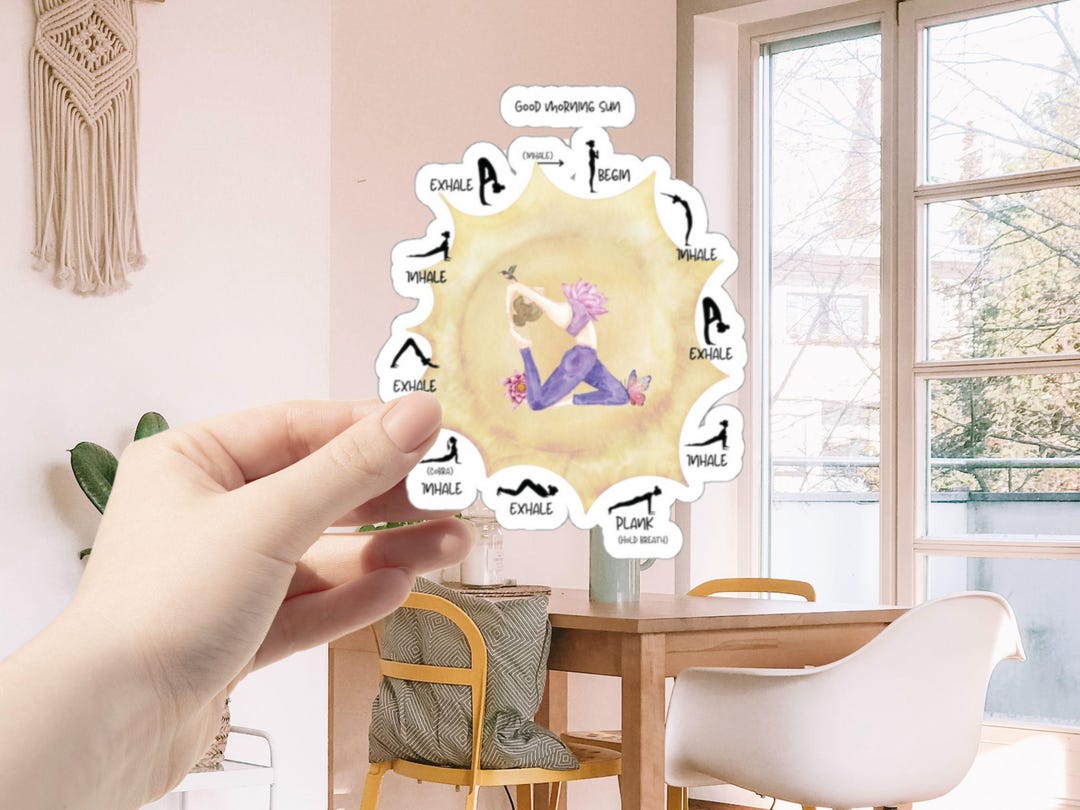 Good Morning Sun Salutation | Stickers | Vinyl Sticker | Inspirational ...