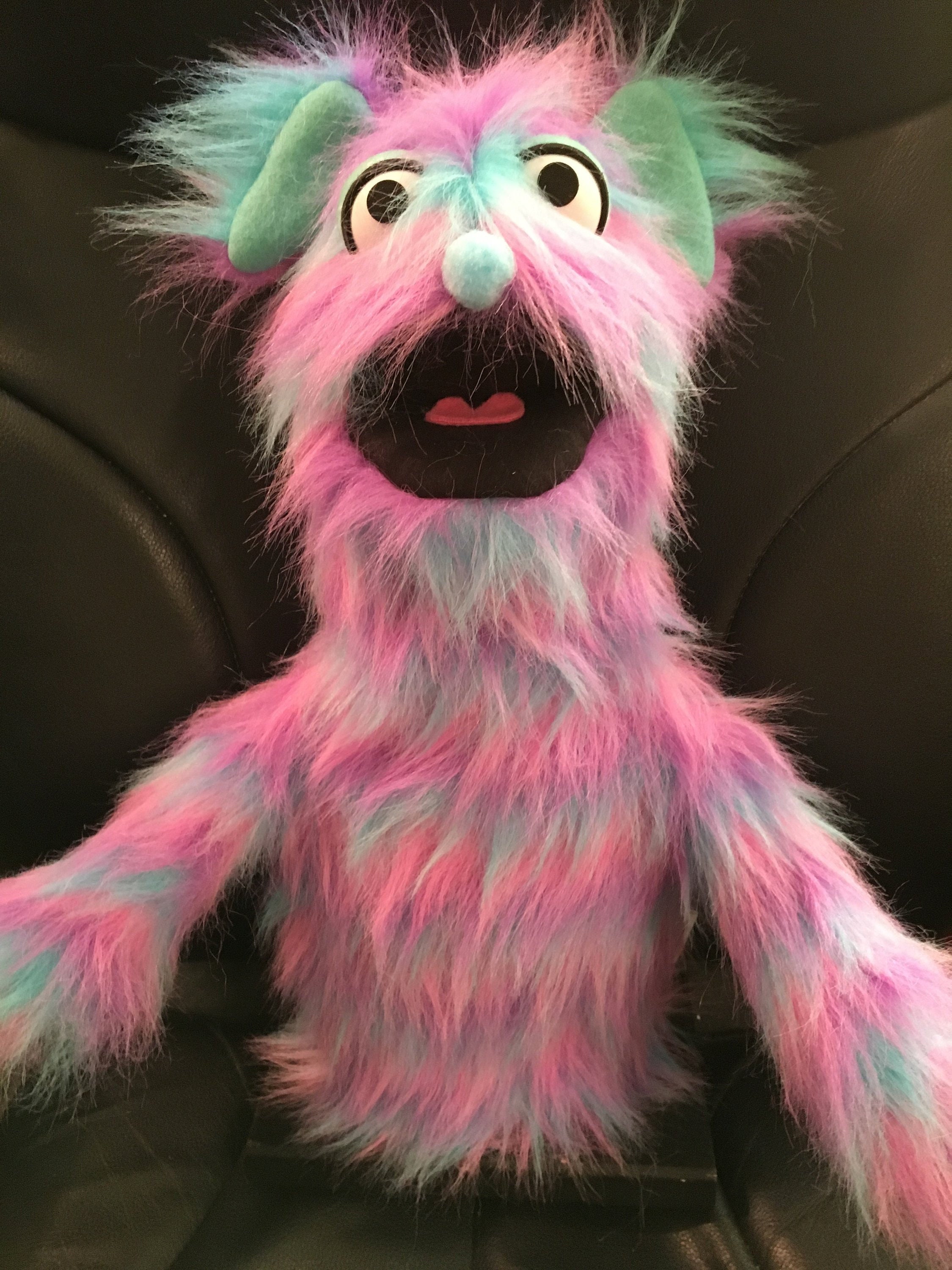 Puppet Monster Puppet Hand Puppet Purple Pink Blue Doll | Etsy