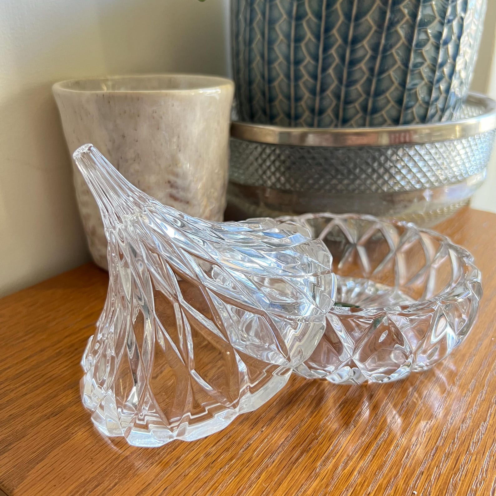 Hershey Kiss Crystal Covered Candy Dish, Vintage Shannon Crystal ...